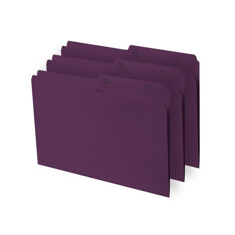 Continental Letter size File Folders. Burgundy colour, 12 count ...