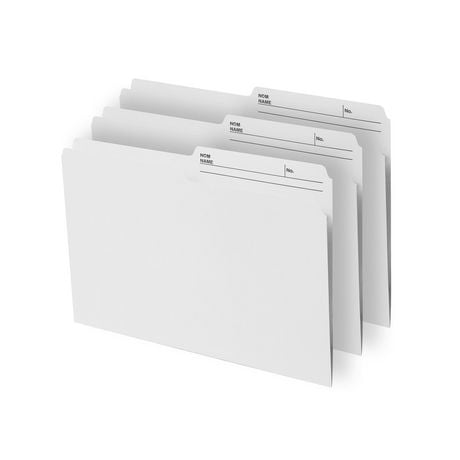 Continental Letter size File Folders. White colour, 12 count - Walmart.ca