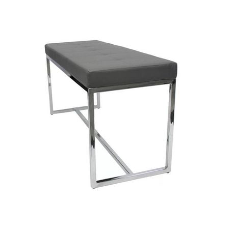 Click here for Heavenly Collection Grey Fabric Bench Grey # prices