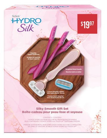 Schick® Hydro Silk Gift Set with Rose Gold Razor for Women and 3 ...