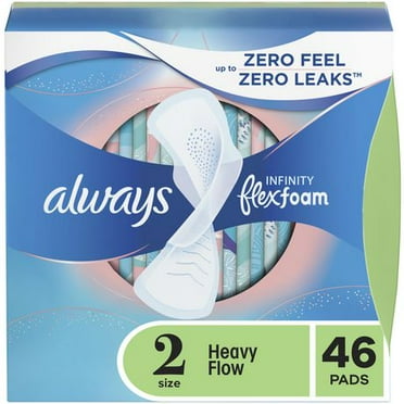 Equate Overnight Heavy Flow Maxi Pads with Flexi-Wings®, 48 count pack ...