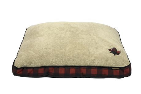Click here for Canadiana Buffalo Plaid Large Dog Bed Black & Red... prices