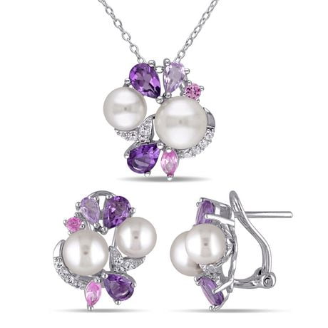 Click here for Tangelo 6.5-8Mm Cultured Freshwater Pearl And 4 Ca... prices
