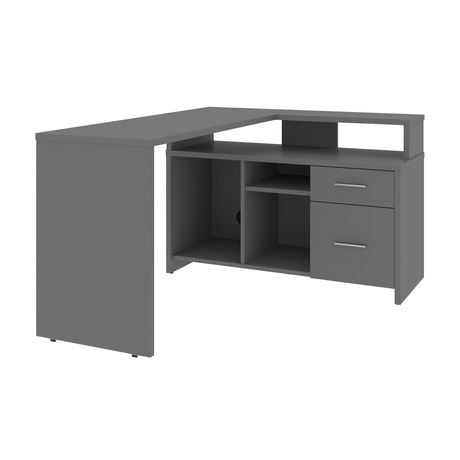 Click here for Bestar Equinox 57W L-Shaped Desk In Slate Slate 56... prices