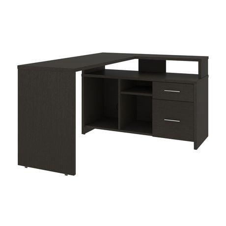 Click here for Bestar Equinox 57W L-Shaped Desk In Deep Grey Deep... prices
