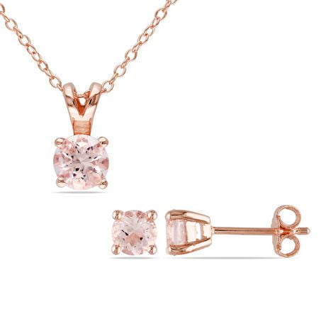 Click here for Tangelo 1.80 Carat T. G.W. Morganite Rose Rhodium-... prices