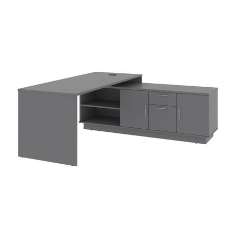 Click here for Bestar Equinox 72W L-Shaped Office Desk In Slate S... prices