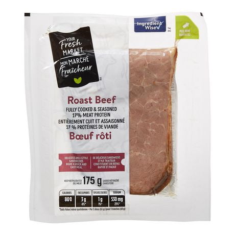 Your Fresh Market Roast Beef, 175 g, sliced - Walmart.ca