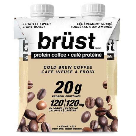 Brüst Protein Coffee - Light Roast, 4x330mL - Walmart.ca