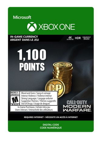 Xbox One Call of Duty: Modern Warfare Points - 1,100 [Download ...