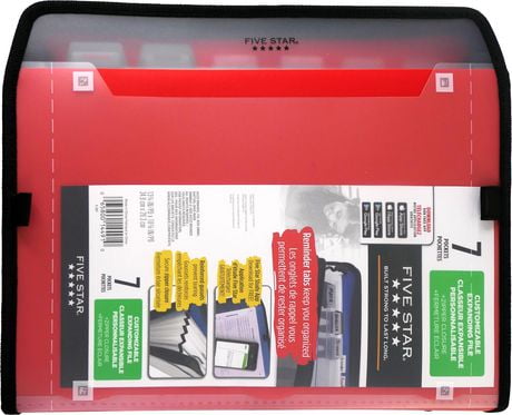 Five Star Customizable 7 Pocket Expanding File - Walmart.ca