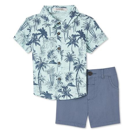 Click here for George Baby Boys Woven Resort 2-Piece Set Turquois... prices