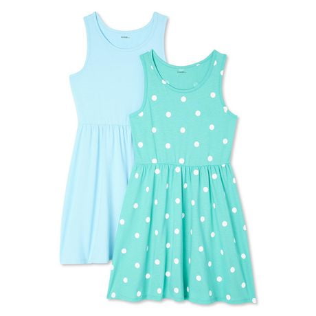 Click here for George Girls Skater Dress 2-Pack Green S prices
