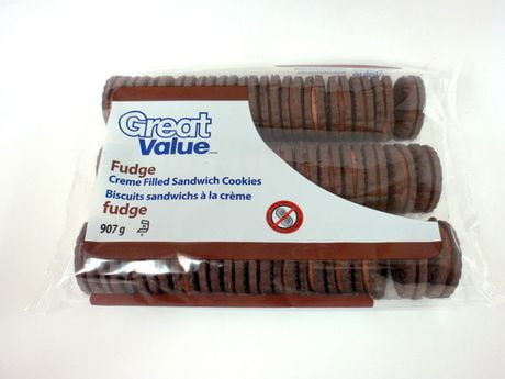 Great Value Fudge Creme Filled Sandwich Cookies - Walmart.ca