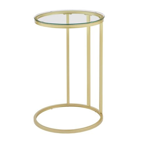 Click here for Manor Park 16 Glam Round C Table - Glass/Gold Glas... prices