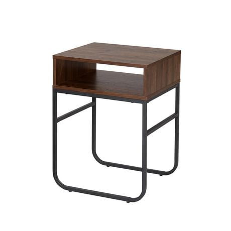 Click here for Manor Park 18 Curved Metal Leg Side Table - Dark W... prices