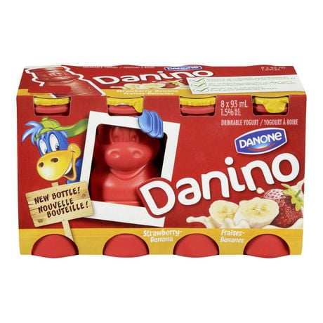 Danino Strawberry-Banana 1.5% M.F. Drinkable Yogurt | Walmart.ca