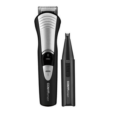 CONAIR FOR MEN 11 PC BATTERY OPERATED FACIAL TRIMMER WITH NOSE/EAR ...