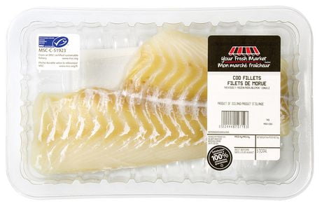 Your Fresh Market Cod Fillets, 225 g-350 g, 0.23 - 0.30 kg - Walmart.ca