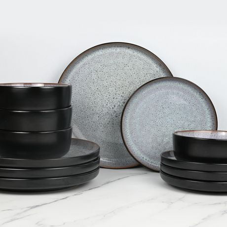 HT 12-PIECE REACTIVE STONEWARE DINNERWARE SETS | Walmart Canada