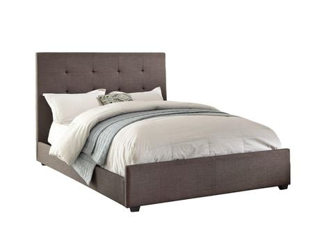 Click here for Topline Home Furnishings Queen Size Panel Bed Grey... prices