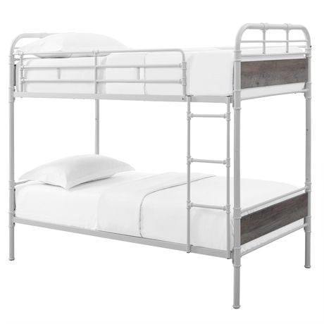 Click here for Manor Park Industrial Twin Over Twin Metal Wood Bu... prices