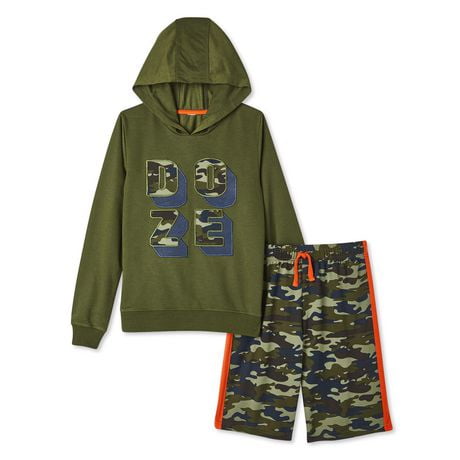 Click here for George Boys Hoodie And Short Pajamas 2-Piece Set G... prices