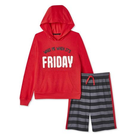 Click here for George Boys Hoodie And Short Pajamas 2-Piece Set R... prices