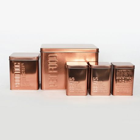Click here for Robely London Copper Pet Food Storage Set Cooper L... prices