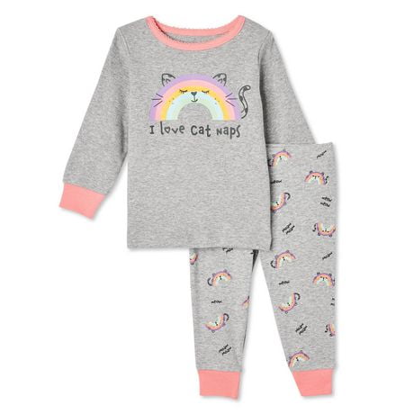 Click here for George Baby Girls Cotton Rib Pajamas 2-Piece Set G... prices