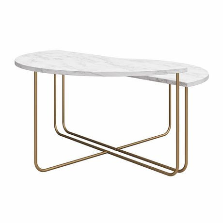 Novogratz Athena Coffee Table, White Marble - Walmart.ca
