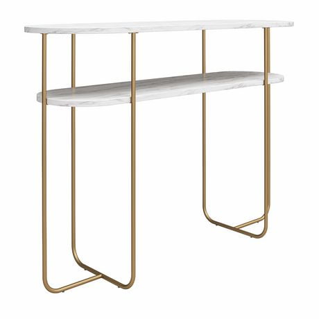 Novogratz Athena Console Table, White Marble - Walmart.ca