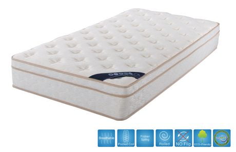 Click here for Brassex Inc. 10.5 Euro Top Queen Size Mattress Wit... prices