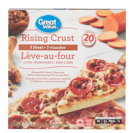 Great Value Rising Crust 3 Meat Pizza | Walmart Canada