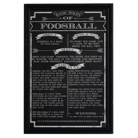 Click here for Hathaway Foosball Game Rules Wall Art Black prices