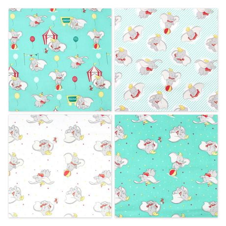 Click here for Fabric Creations Disney Dumbo 4 Piece Cotton Fat Q... prices