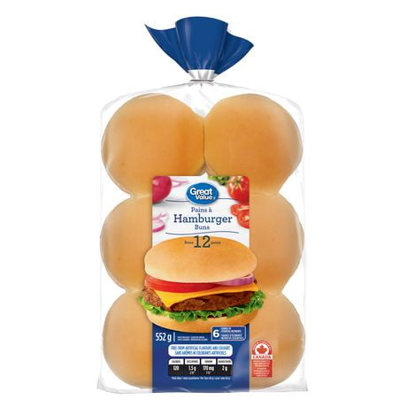 Great Value Hamburger Buns - Walmart.ca