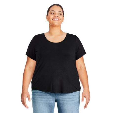 George Plus Women's Voop Neckline Tee | Walmart Canada