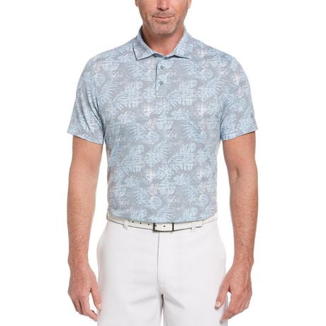 Click here for Bh Mens Short Sleeve Tropical Print Polo Shirt Gre... prices