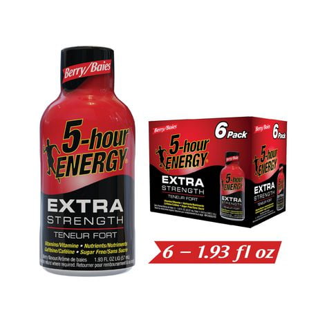 5 Hour Energy Extra Strength Berry, 6x57ml - Walmart.ca