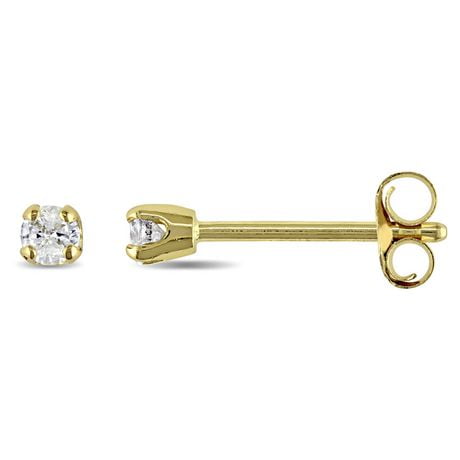 Click here for Miabella 1/10 Carat T. W. Diamond 14K Yellow Gold... prices