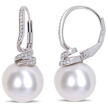 Click here for Miabella 11-12Mm Cultured Freshwater Pearl And Dia... prices
