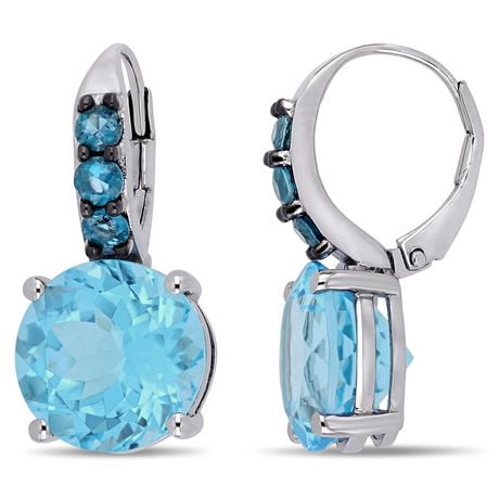 Click here for Tangelo 15-1/4 Carat T. G.W. Blue Topaz Sterling S... prices