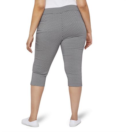 George Plus Women's Striped Comfort Capris | Walmart Canada