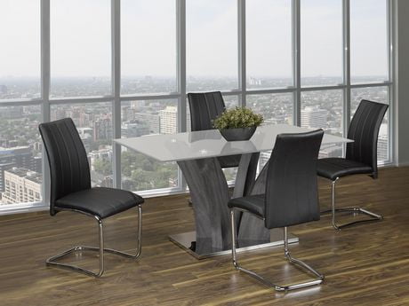 Click here for K-Living Austin Dining Table Set With Black Chairs... prices
