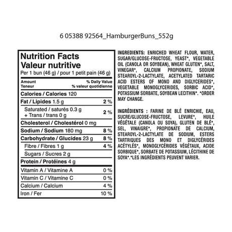 Great Value Hamburger Buns | Walmart Canada