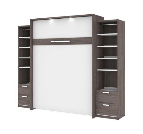 Click here for Bestar Cielo 105W Queen Murphy Bed & 2 Narrow Shel... prices
