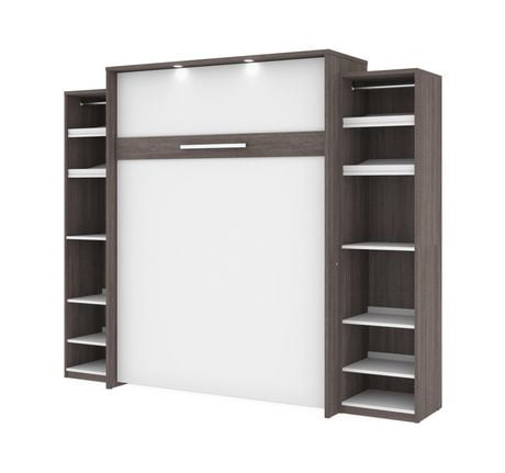 Click here for Bestar Cielo 105W Queen Murphy Bed W/ 2 Narrow She... prices