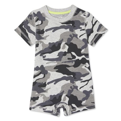Click here for George Baby Boys Short Sleeve Romper Grey 3-6 Mont... prices