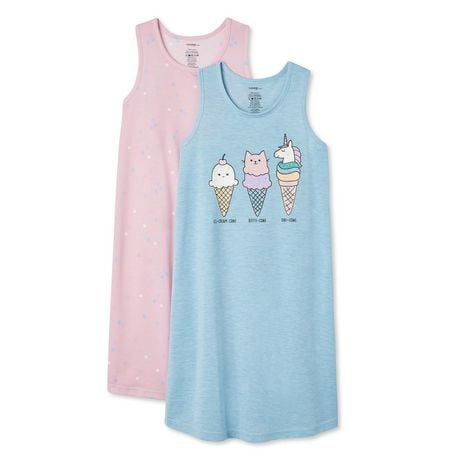 Click here for George Girls Tank Nightgown 2-Pack Turquoise Xl prices
